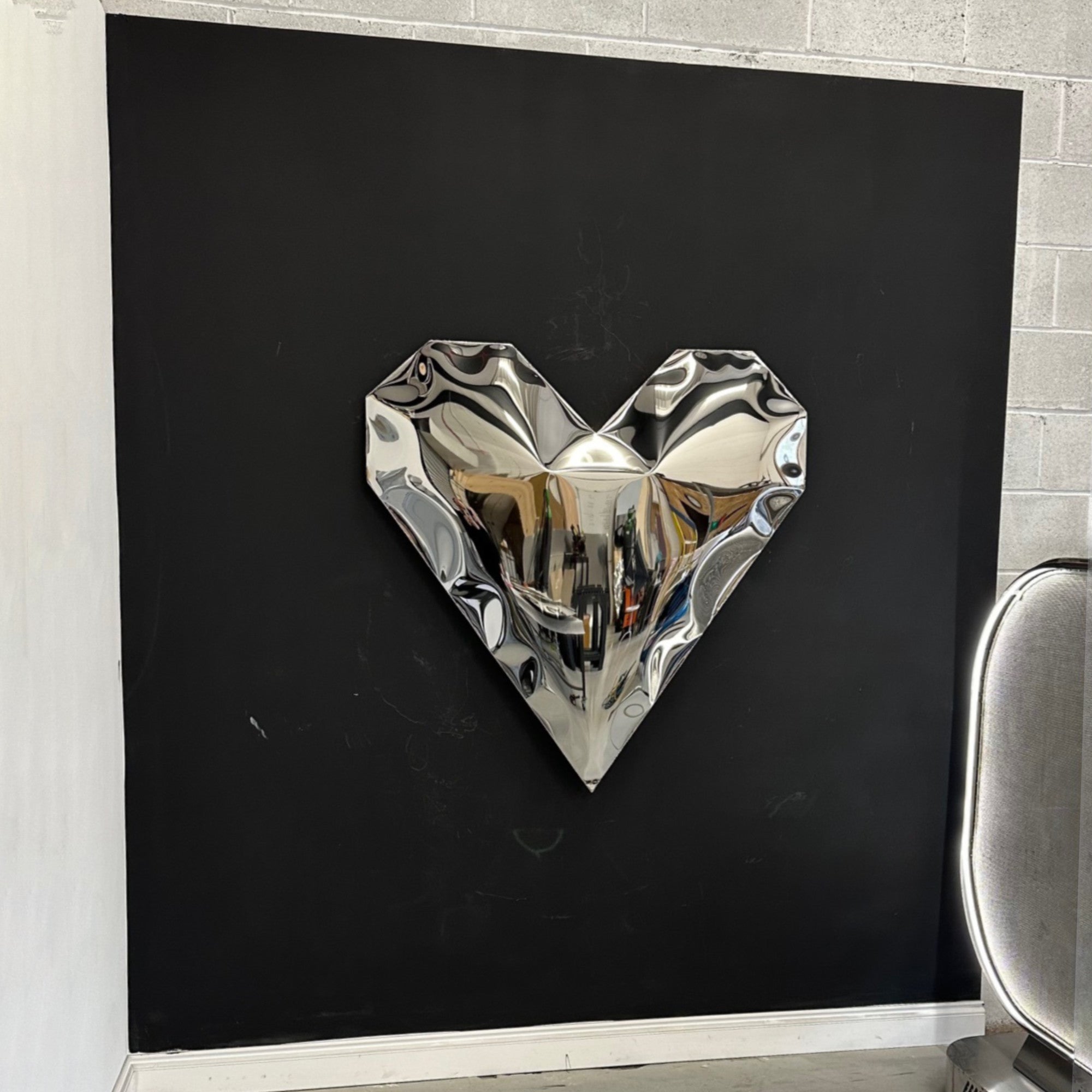 Lucid Love Wall Sculpture | Polished Metal Art